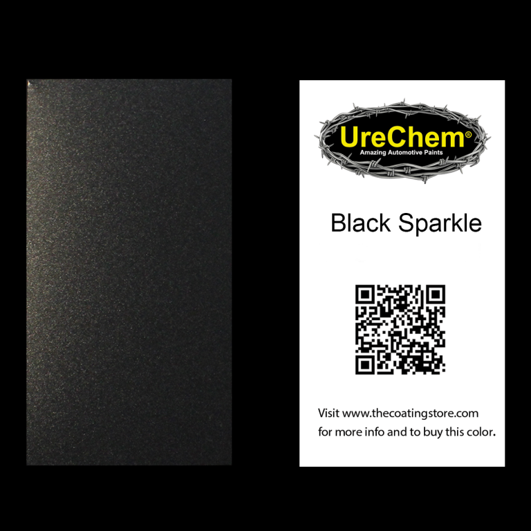 Black Sparkle Metallic Color Chip Sample Swatch - TheCoatingStore.com
