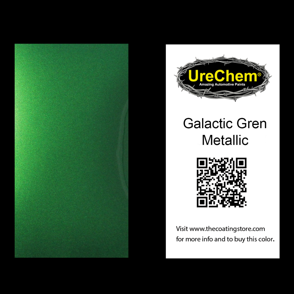 Galactic Green Metallic Color Chip Sample Swatch - TheCoatingStore.com