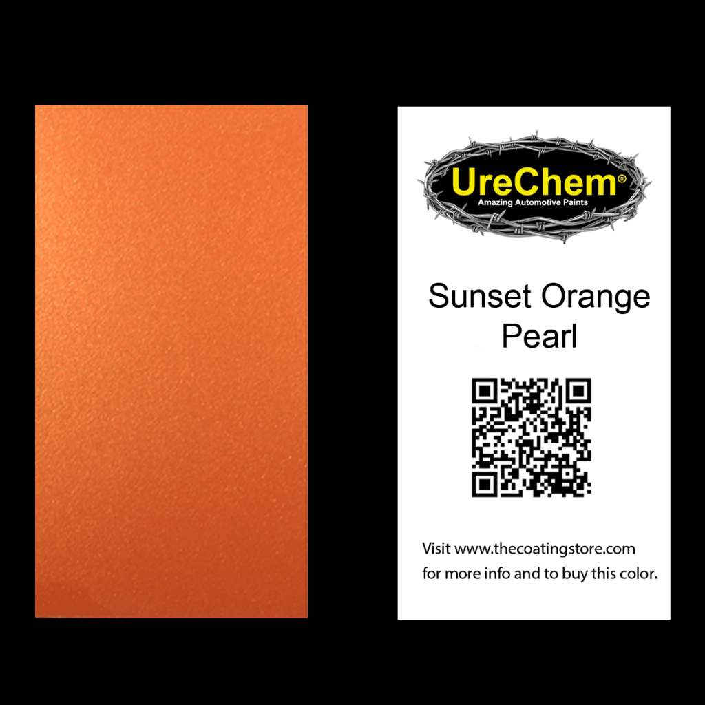 Sunset Orange Pearl Color Chip Sample Swatch - TheCoatingStore.com