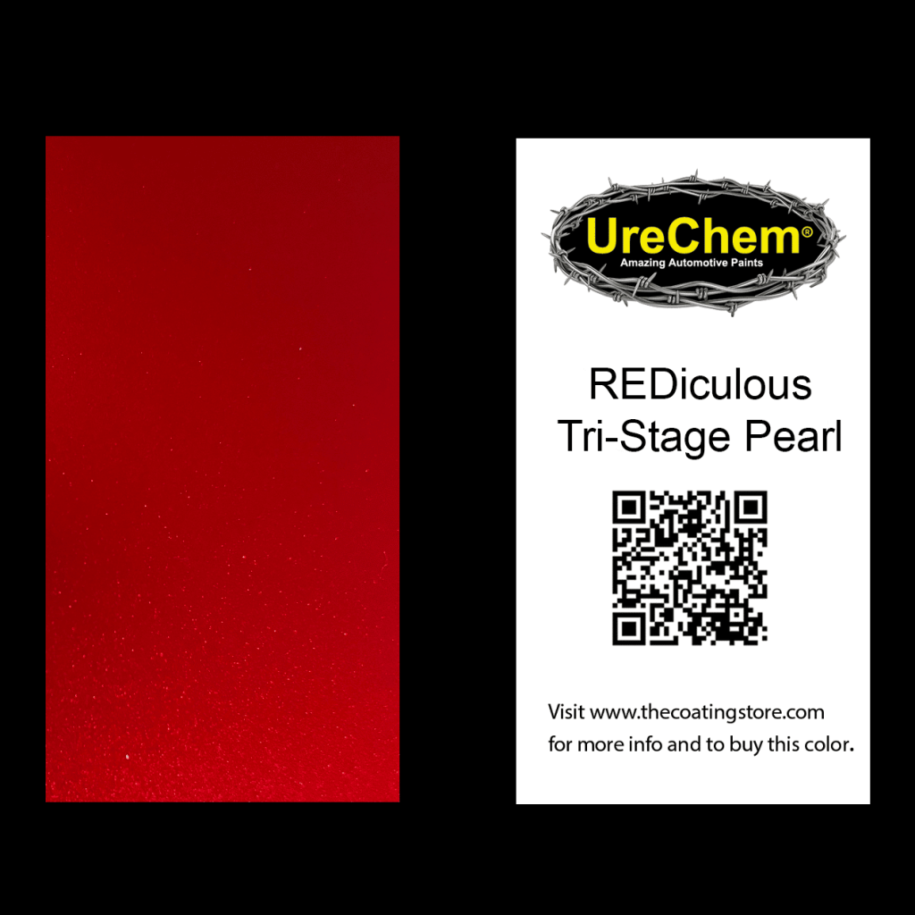 REDiculous Tri-Stage Pearl Color Chip Sample Swatch - TheCoatingStore.com