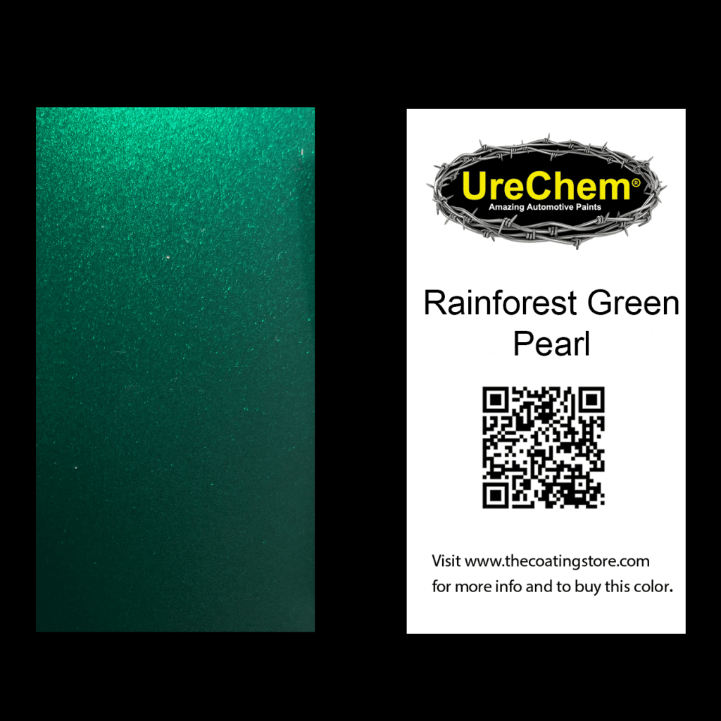 Rainforest Green Pearl Color Chip Sample Swatch - TheCoatingStore.com