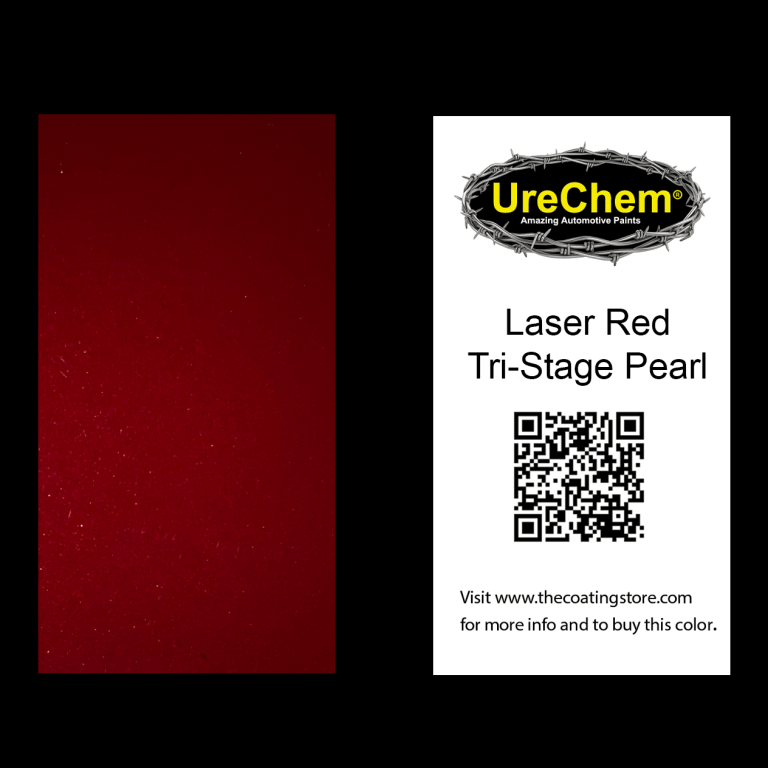 Laser Red Tri-Stage Pearl Color Chip Sample Swatch - TheCoatingStore.com
