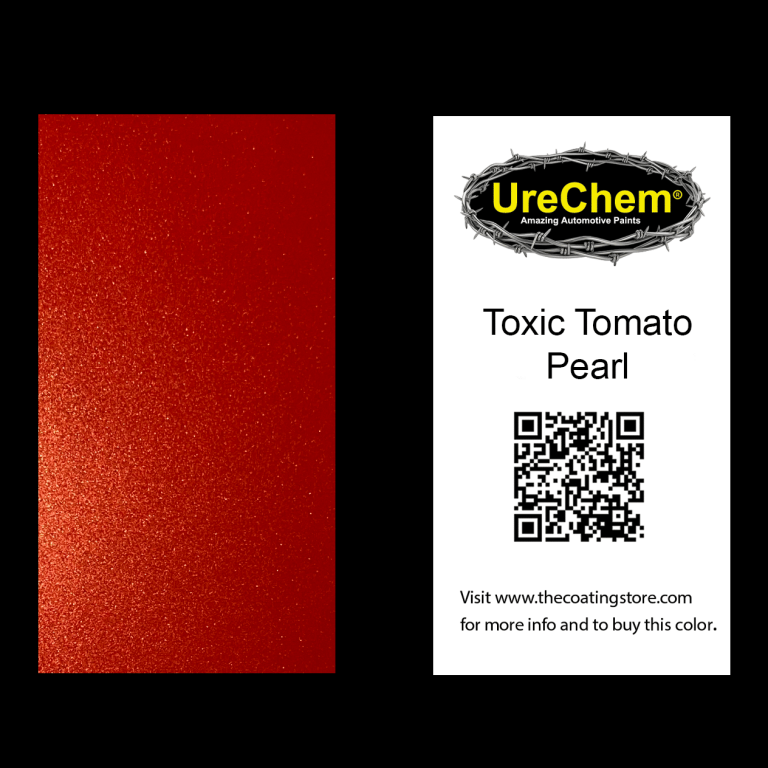 Toxic Tomato Pearl Color Chip Sample Swatch - TheCoatingStore.com