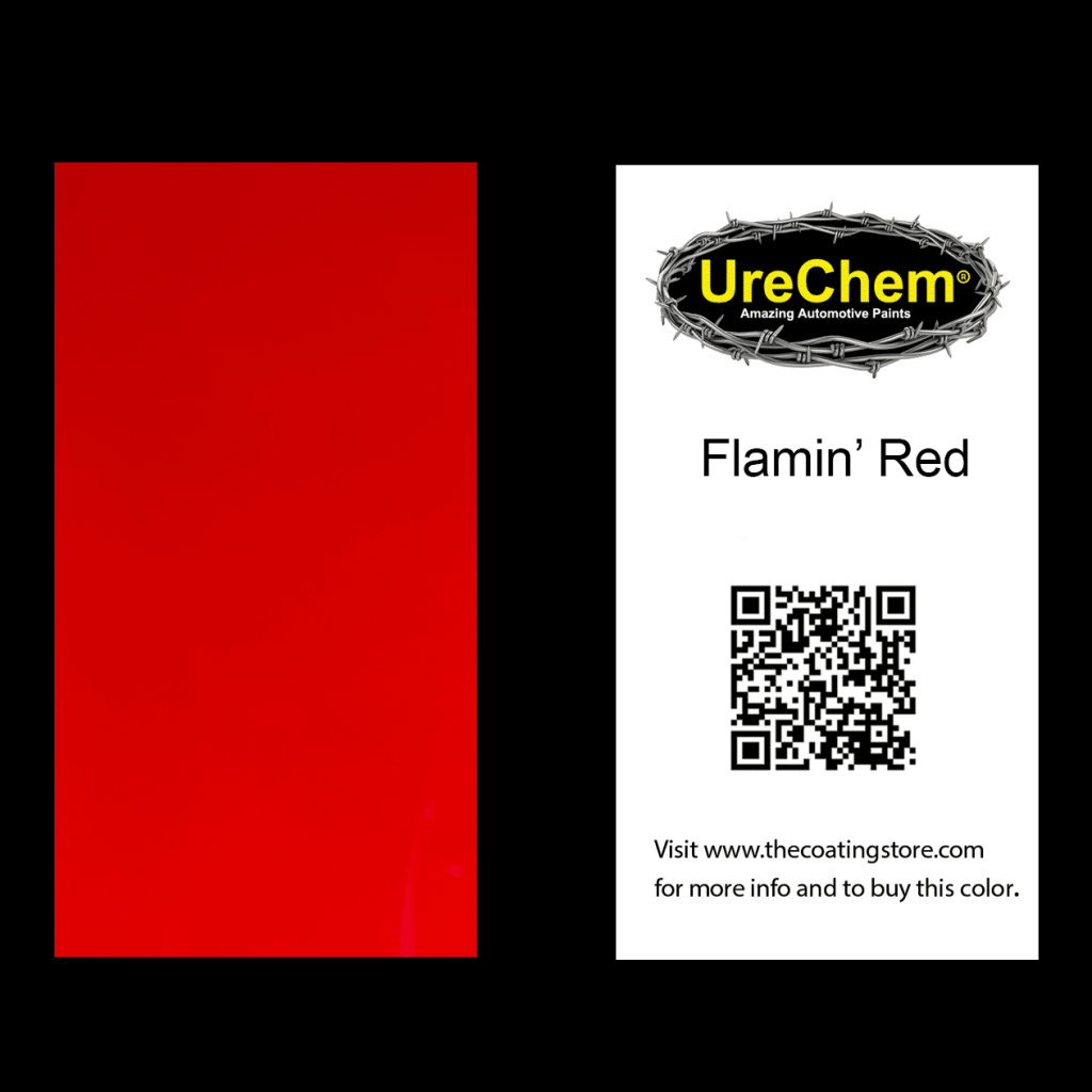 Flamin' Red Solid Color Chip Sample Swatch - TheCoatingStore.com