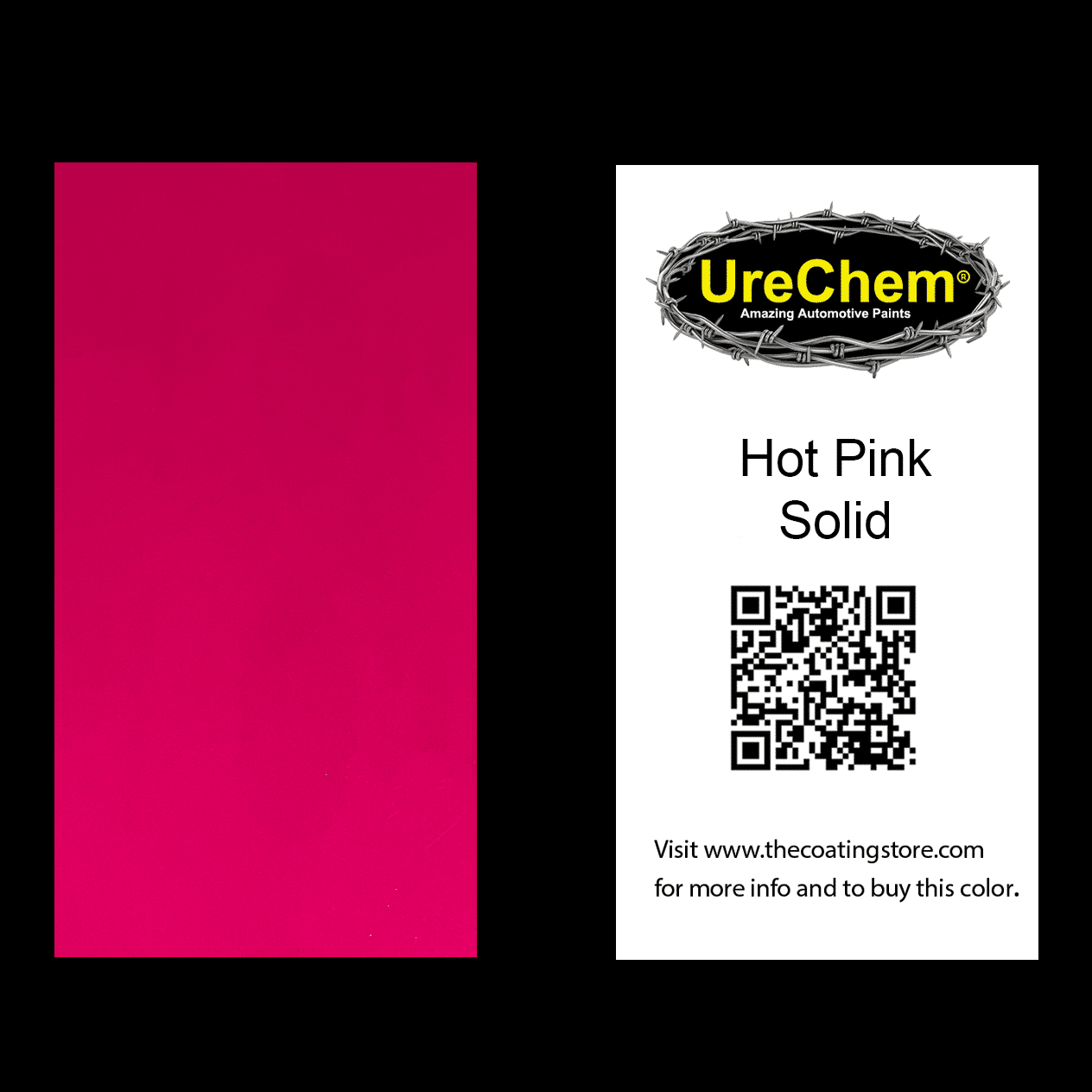 Hot Pink Solid Color Chip Sample Swatch - TheCoatingStore.com