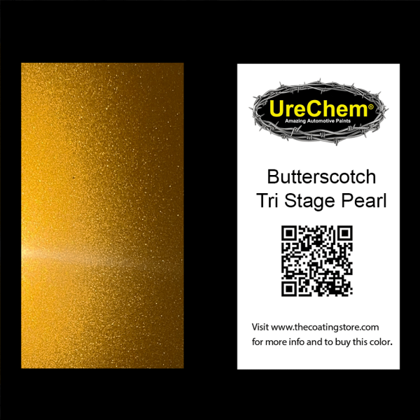 Butterscotch Tri-Stage Pearl Color Chip Sample Swatch - TheCoatingStore.com