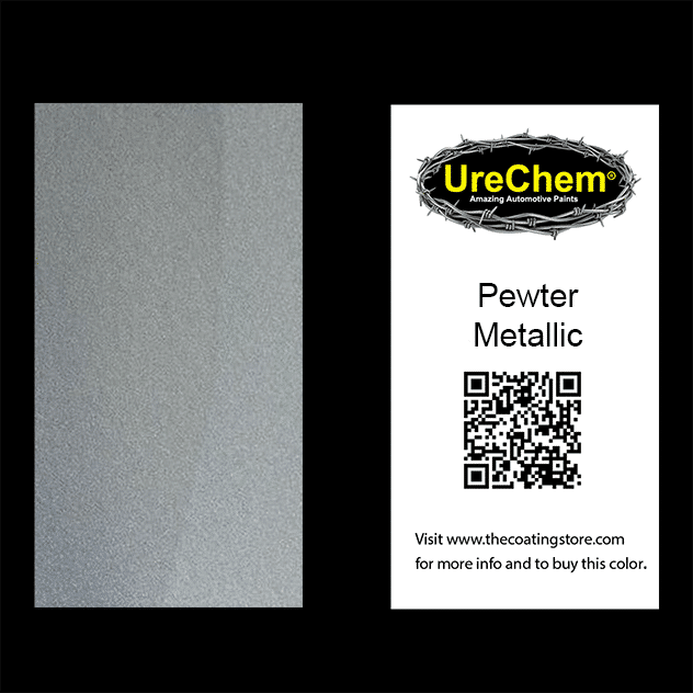 Pewter Metallic Color Chip Sample Swatch - TheCoatingStore.com