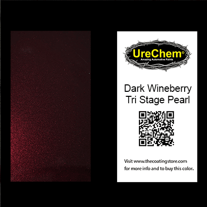 Dark Wineberry Tri-Stage Pearl Color Chip Sample Swatch ...