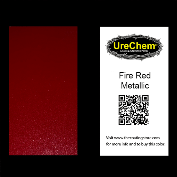 Fire Red Metallic Color Chip Sample Swatch - TheCoatingStore.com
