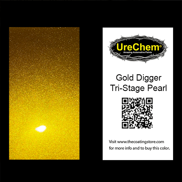 Gold Digger Tri-Stage Pearl Color Chip Sample Swatch - TheCoatingStore.com