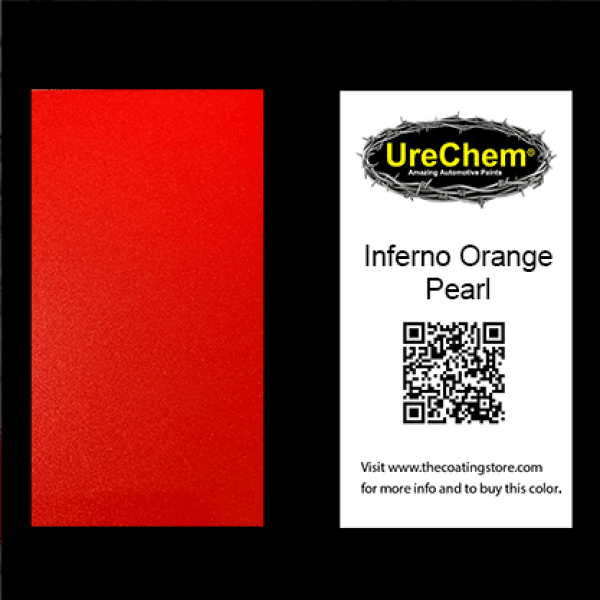 Inferno Orange Pearl Color Chip Sample Swatch - TheCoatingStore.com