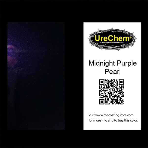 Midnight Purple Pearl Color Chip Sample Swatch - TheCoatingStore.com