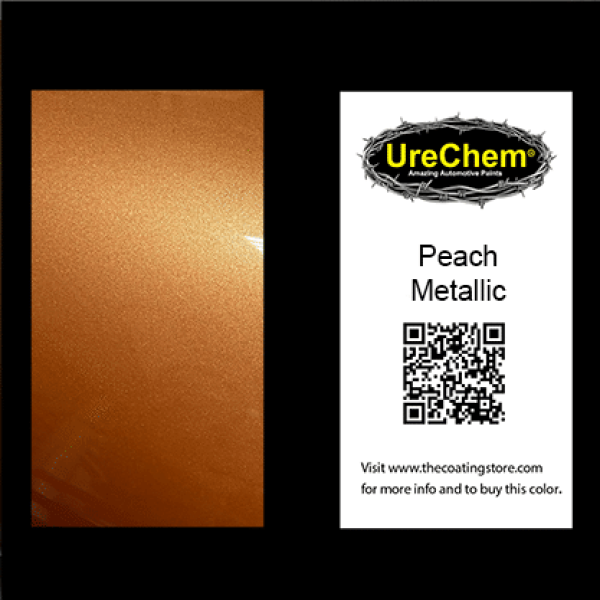 Peach Metallic Color Chip Sample Swatch - TheCoatingStore.com